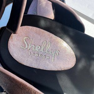 Shellys London | Shoes | Shellys London Pink Metallic Leatherblack ...